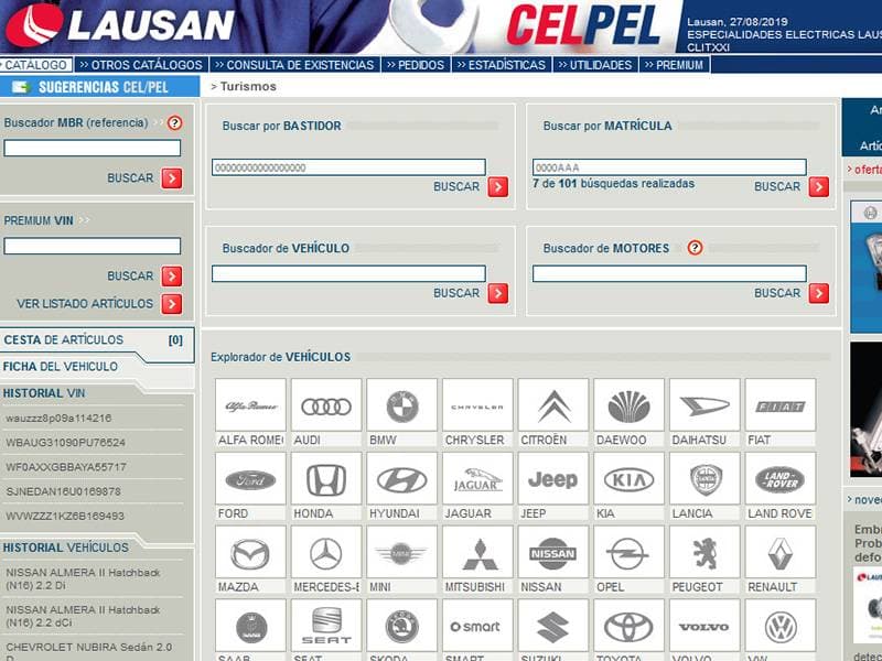 CELPEL, el renovado catálogo online de Lausan | Mundorecambio.info